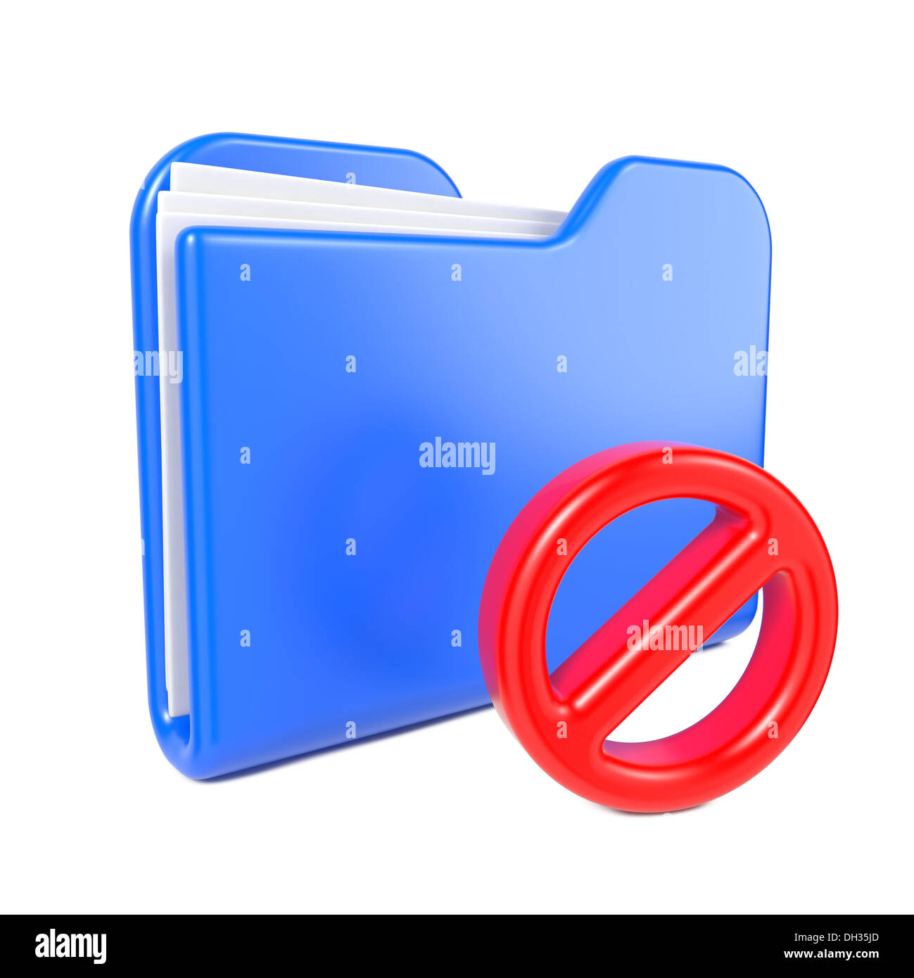 Warning sign stop isolated Cut Out Stock Images & Pictures - Alamy