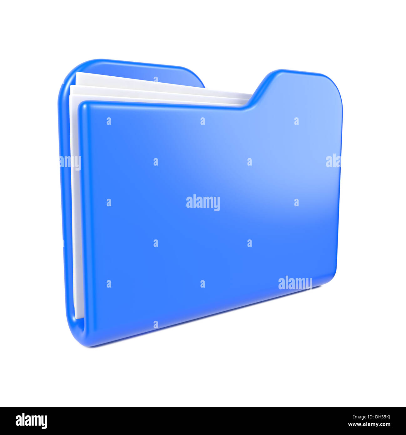 Blue Folder Icon on White Stock Photo - Alamy