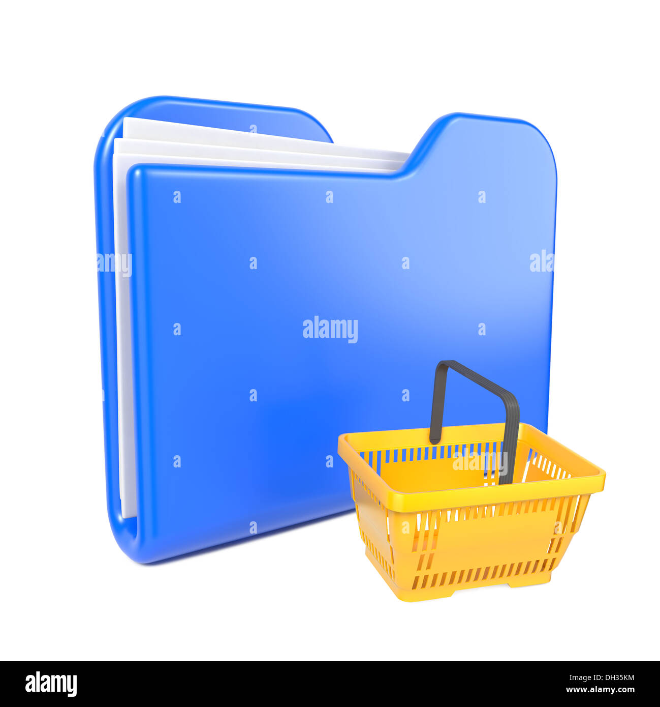 Shopping basket on white hi-res stock photography and images - Alamy