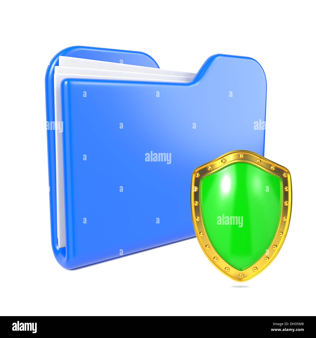 Shield file folder icon hi-res stock photography and images - Alamy