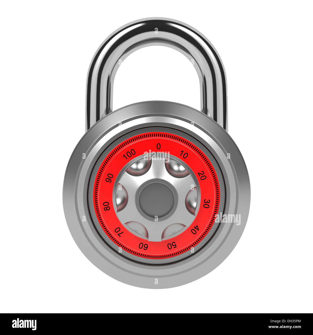 Combination Padlock Isolated on White Stock Photo - Alamy