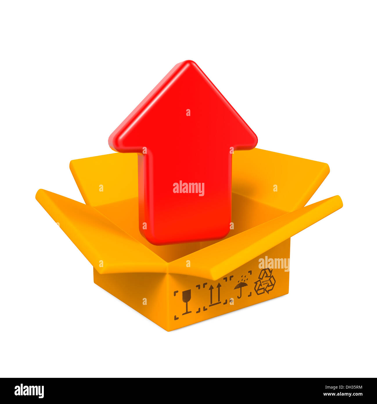 Box with down arrow hi-res stock photography and images - Alamy