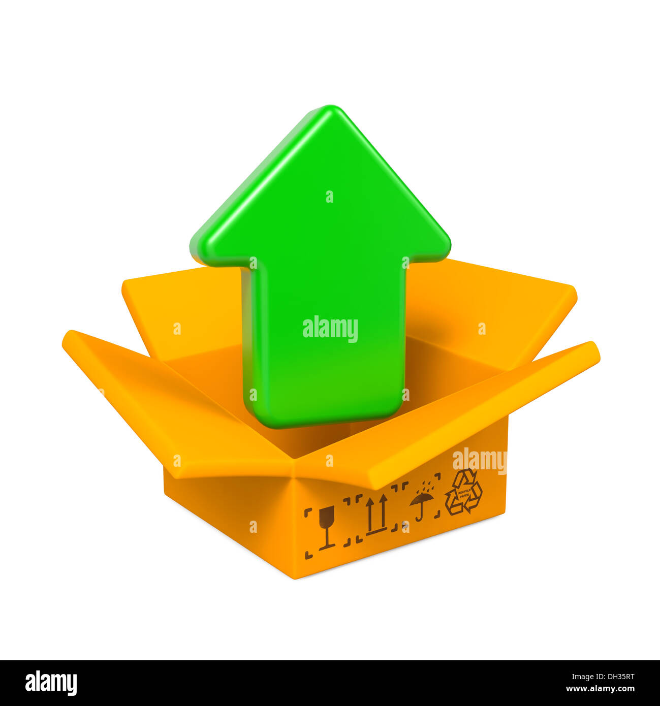 Box with down arrow hi-res stock photography and images - Alamy