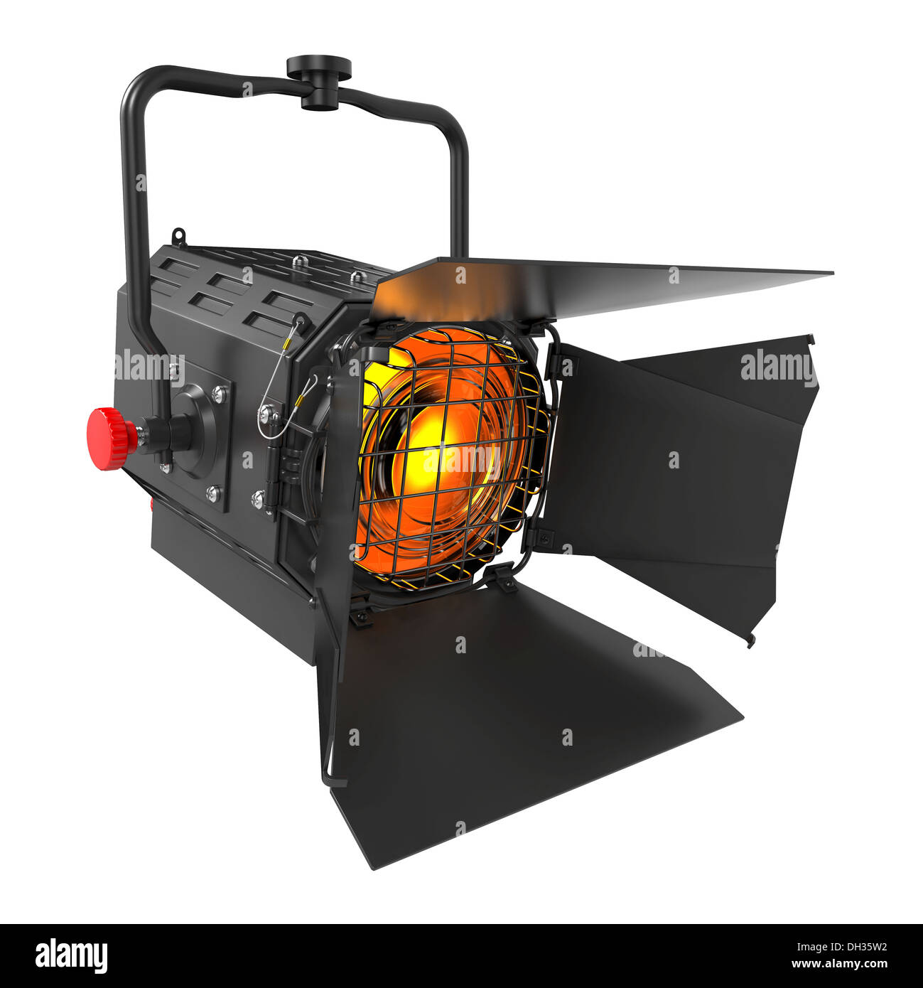 Studio Spotlight on White Background. 3d Stock Photo - Alamy