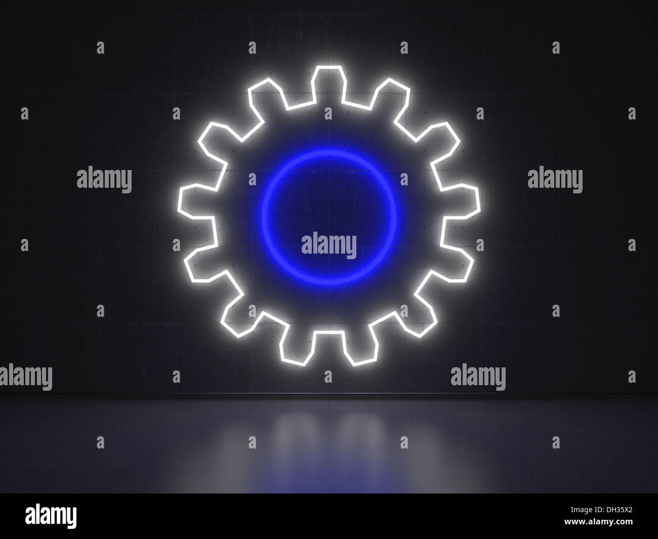 Gear - Series Neon Signs Stock Photo - Alamy