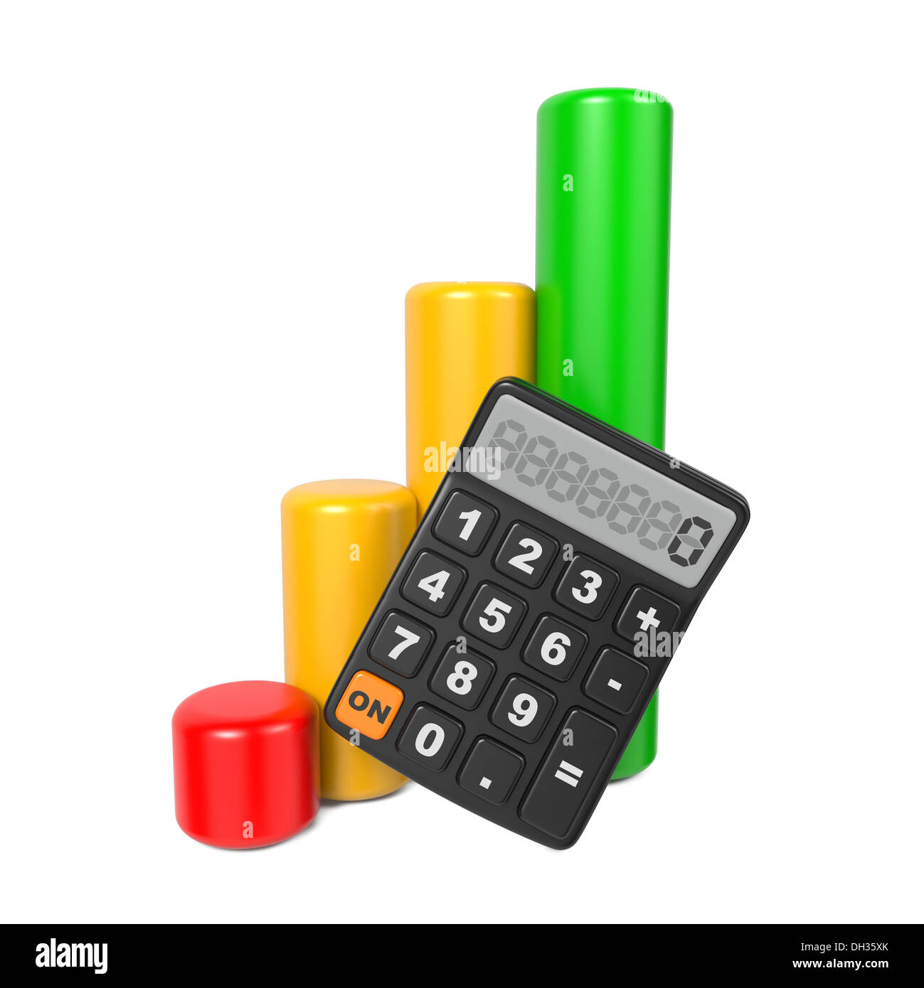 Business Concept with Calculator and Diagram Stock Photo - Alamy