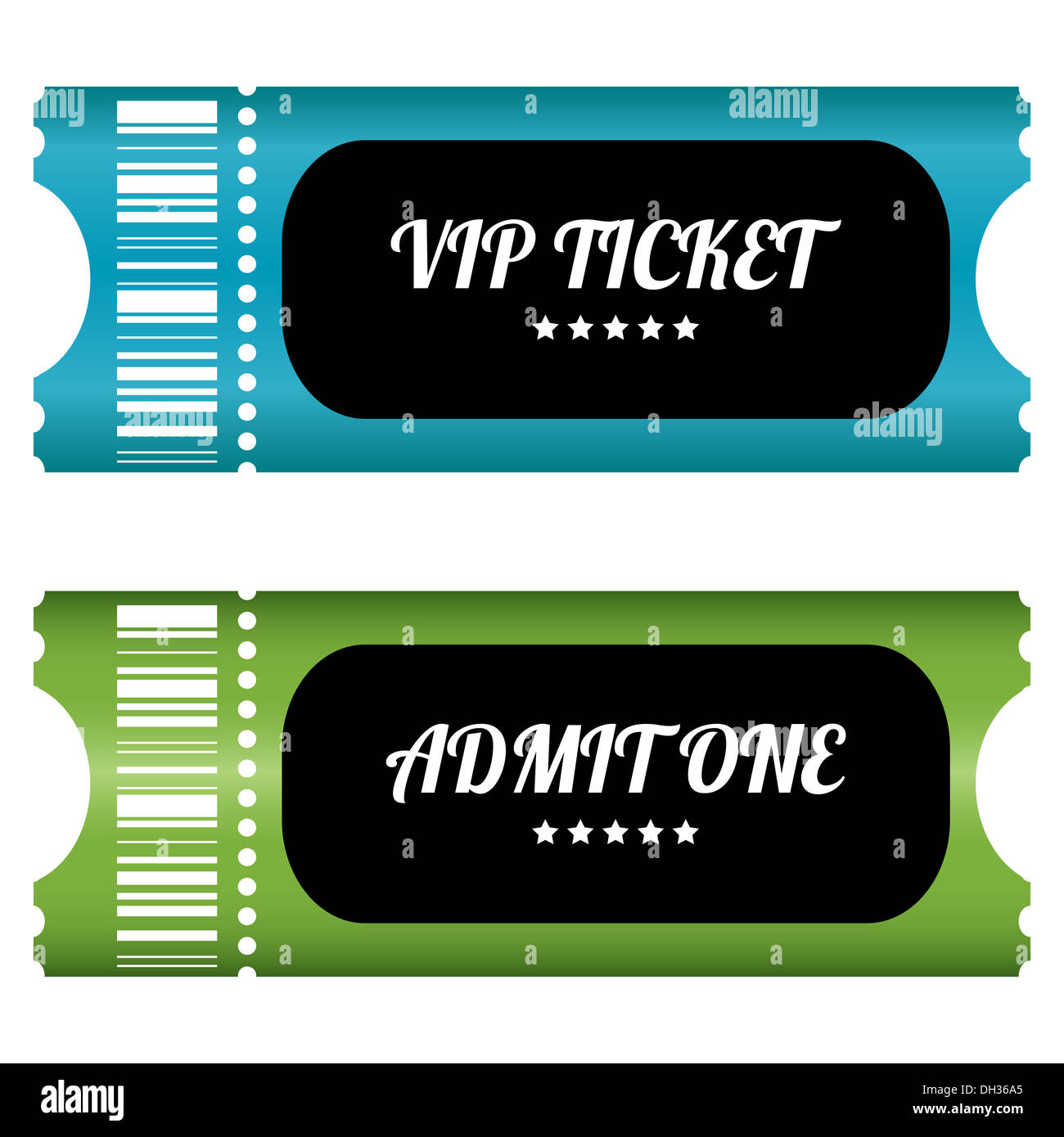 two VIP tickets with special design Stock Photo - Alamy