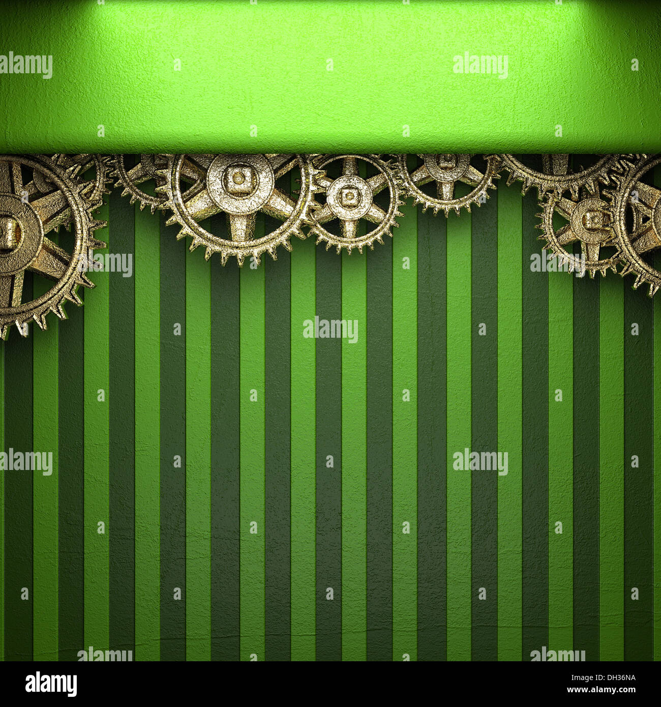 gear wheels on green background Stock Photo - Alamy