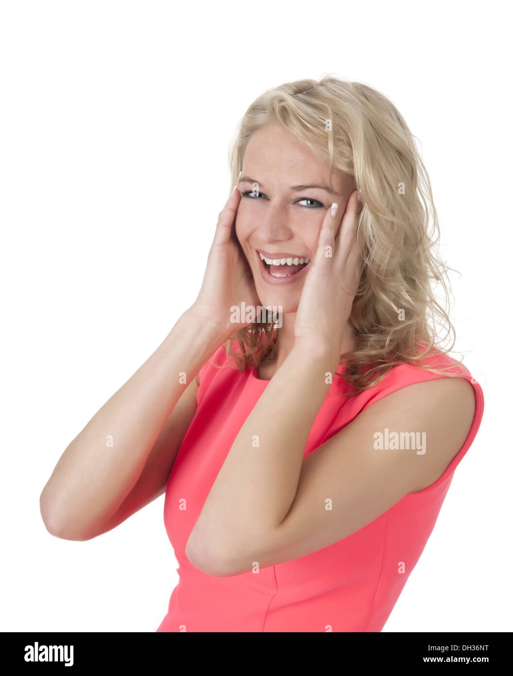 happy smiling young woman Stock Photo - Alamy