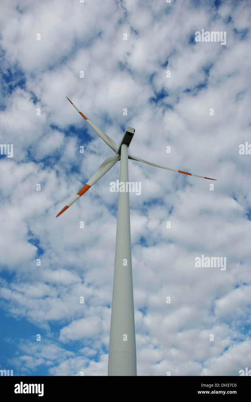 wind turbine on sky background Stock Photo - Alamy