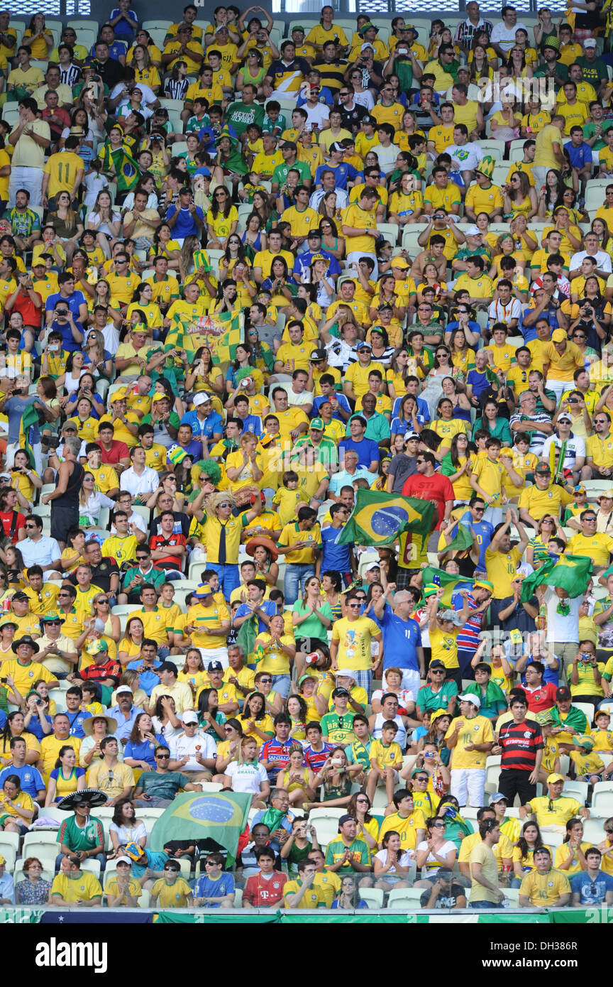 Local Brazilian fans in the stadium Stock Photo - Alamy
