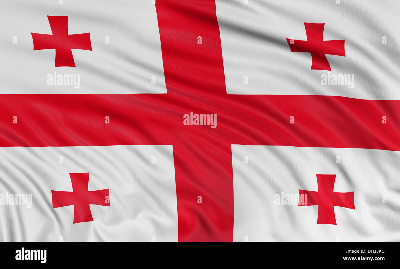 3D Georgian flag Stock Photo - Alamy
