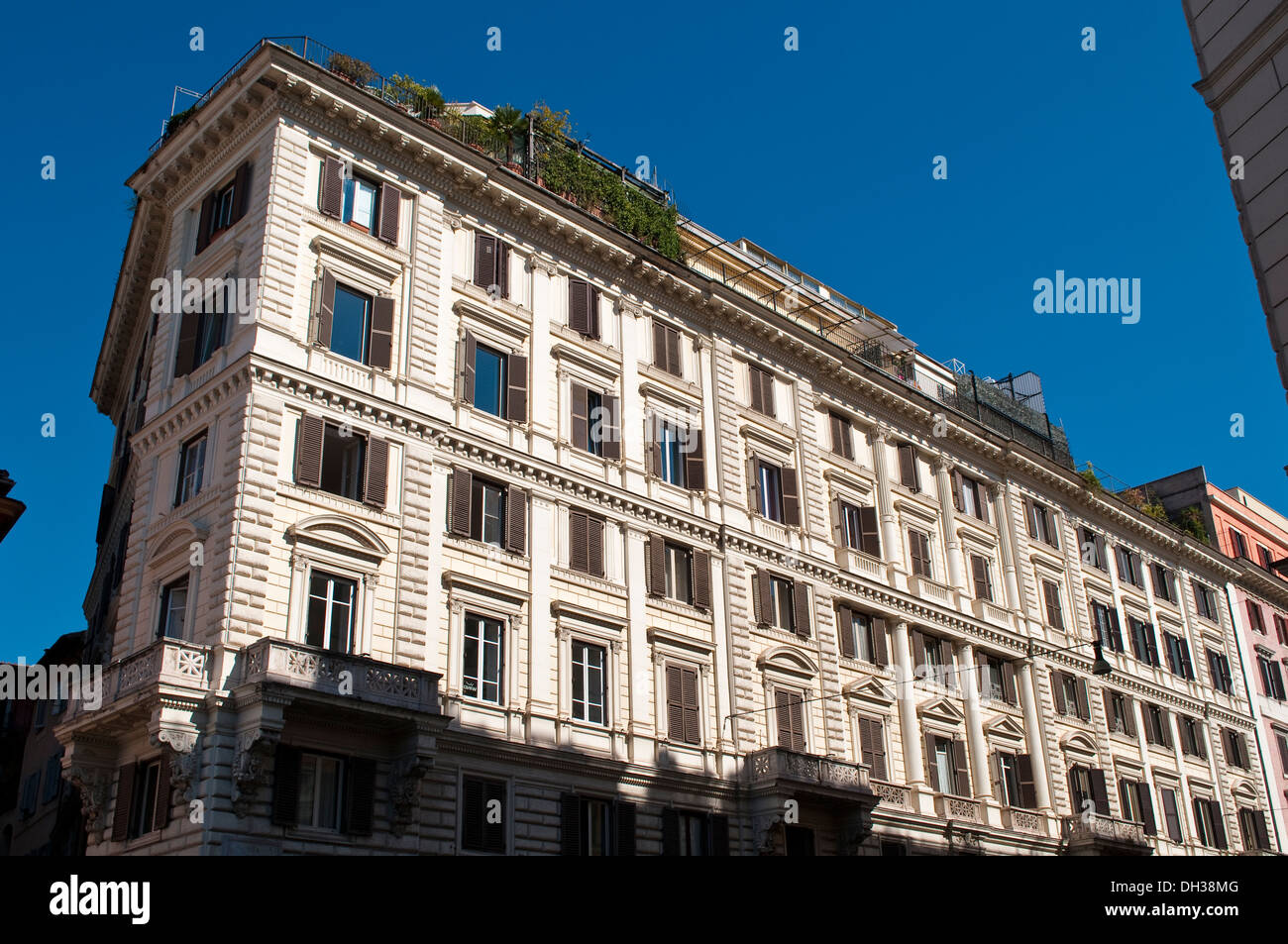Grand house on Via Cavour, Rome, Italy Stock Photo - Alamy