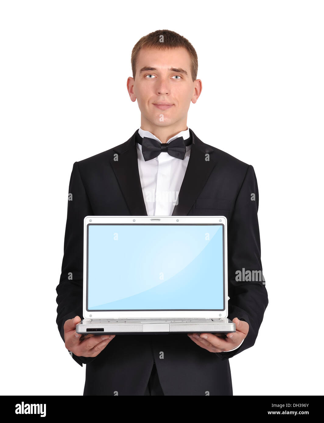 Laptop screen human head hi-res stock photography and images - Alamy