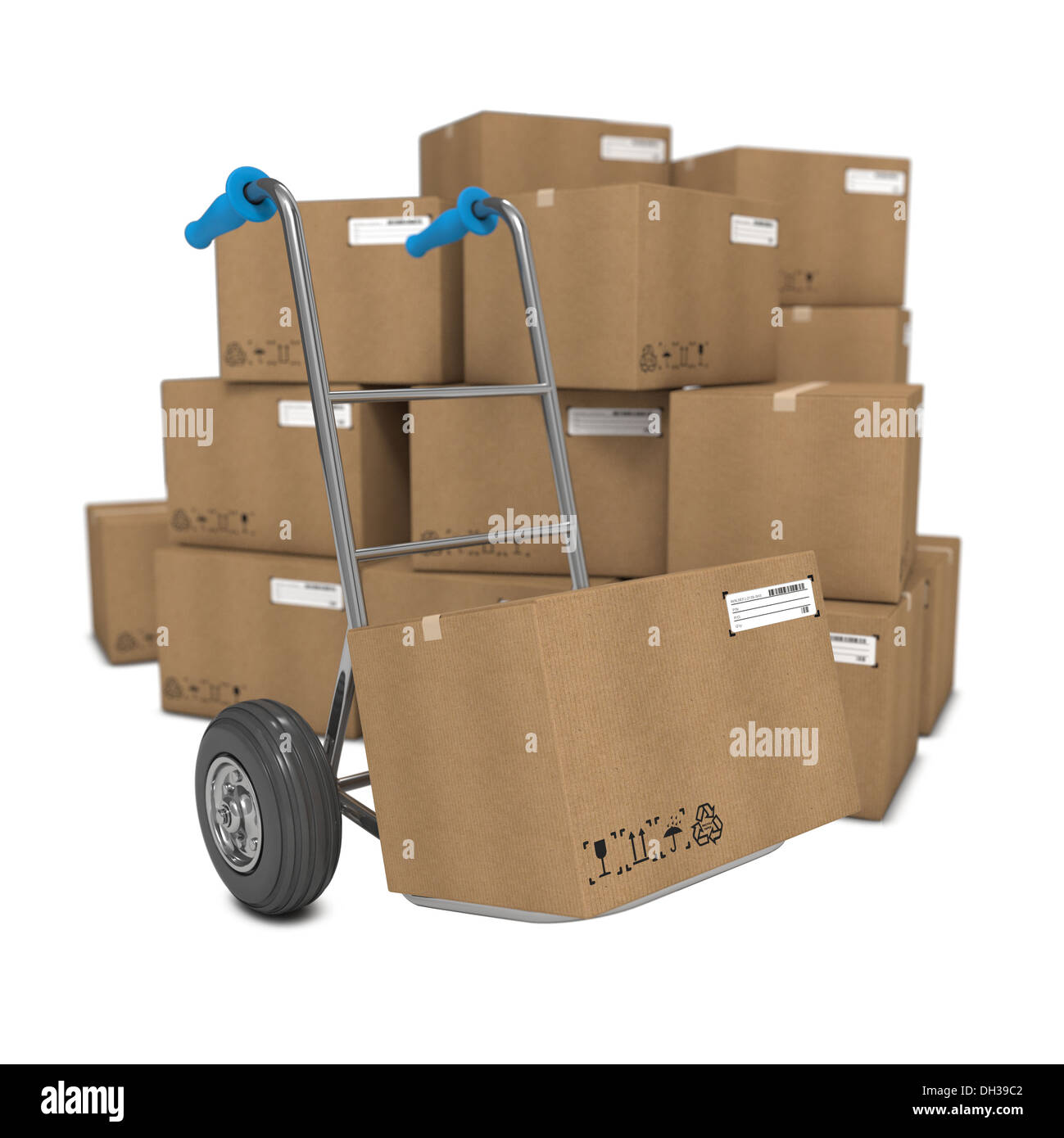Hand truck boxes hi-res stock photography and images - Alamy