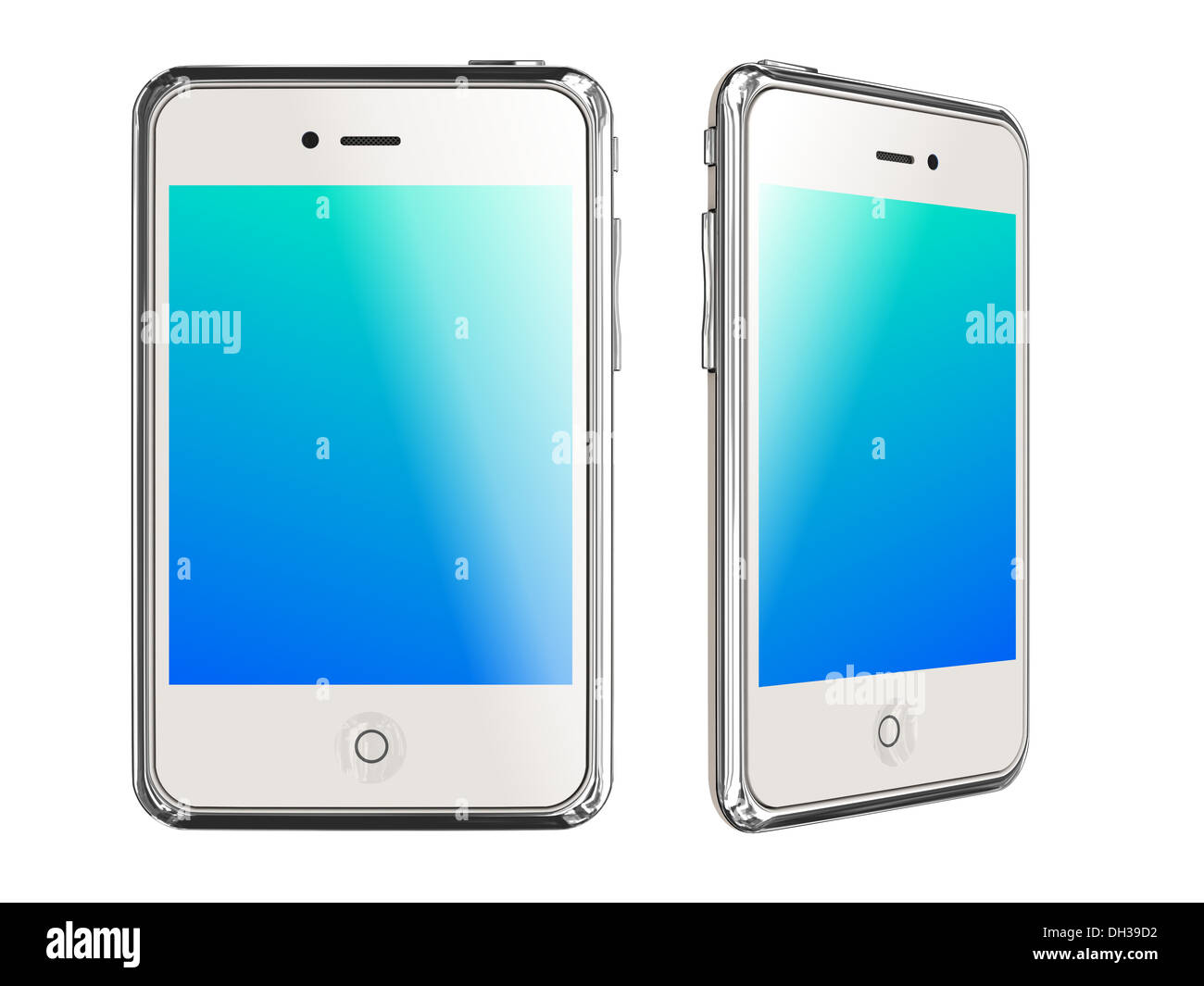 Cell Smart Mobile Phone 3D Stock Photo - Alamy