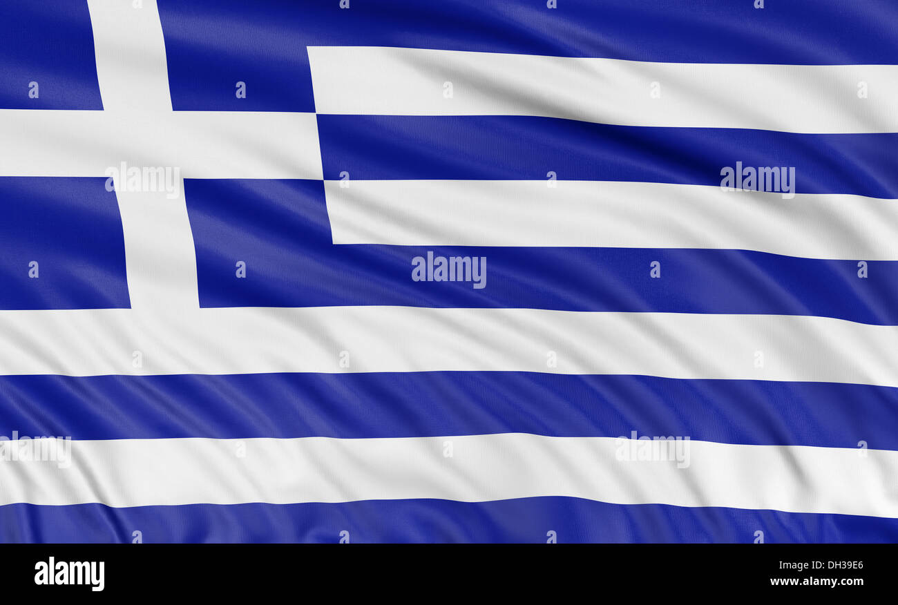 3D Greek flag (clipping path included Stock Photo - Alamy