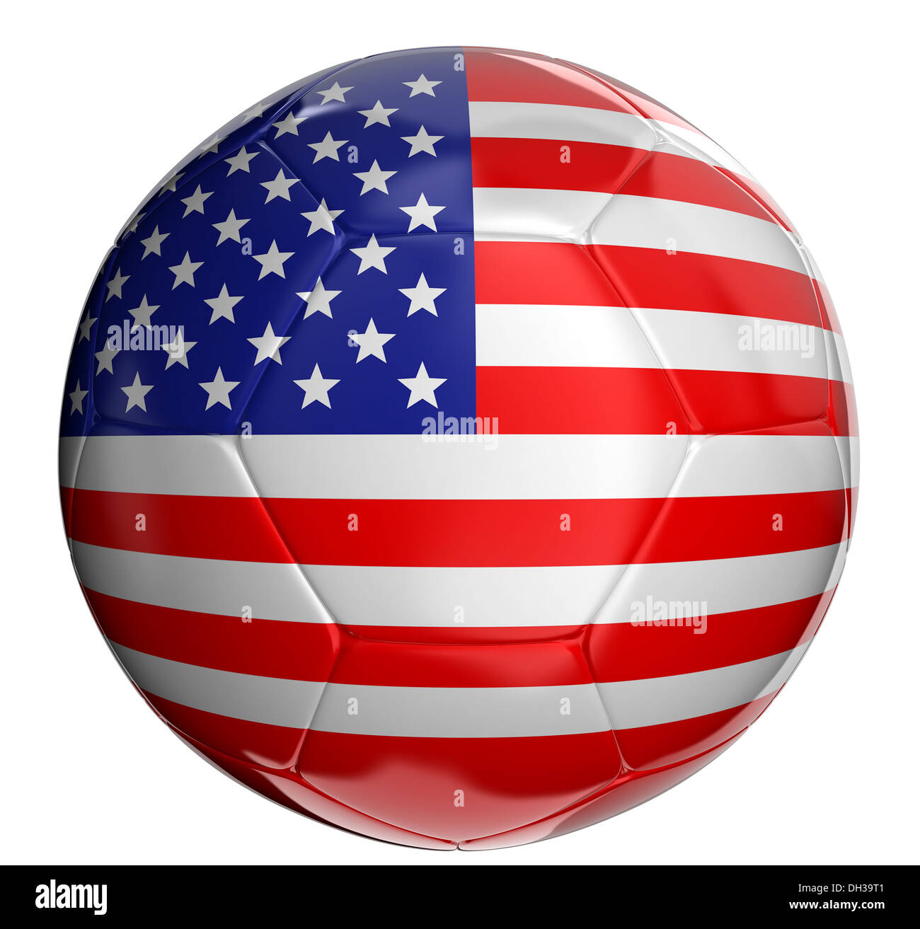 Soccer ball with US flag Stock Photo - Alamy