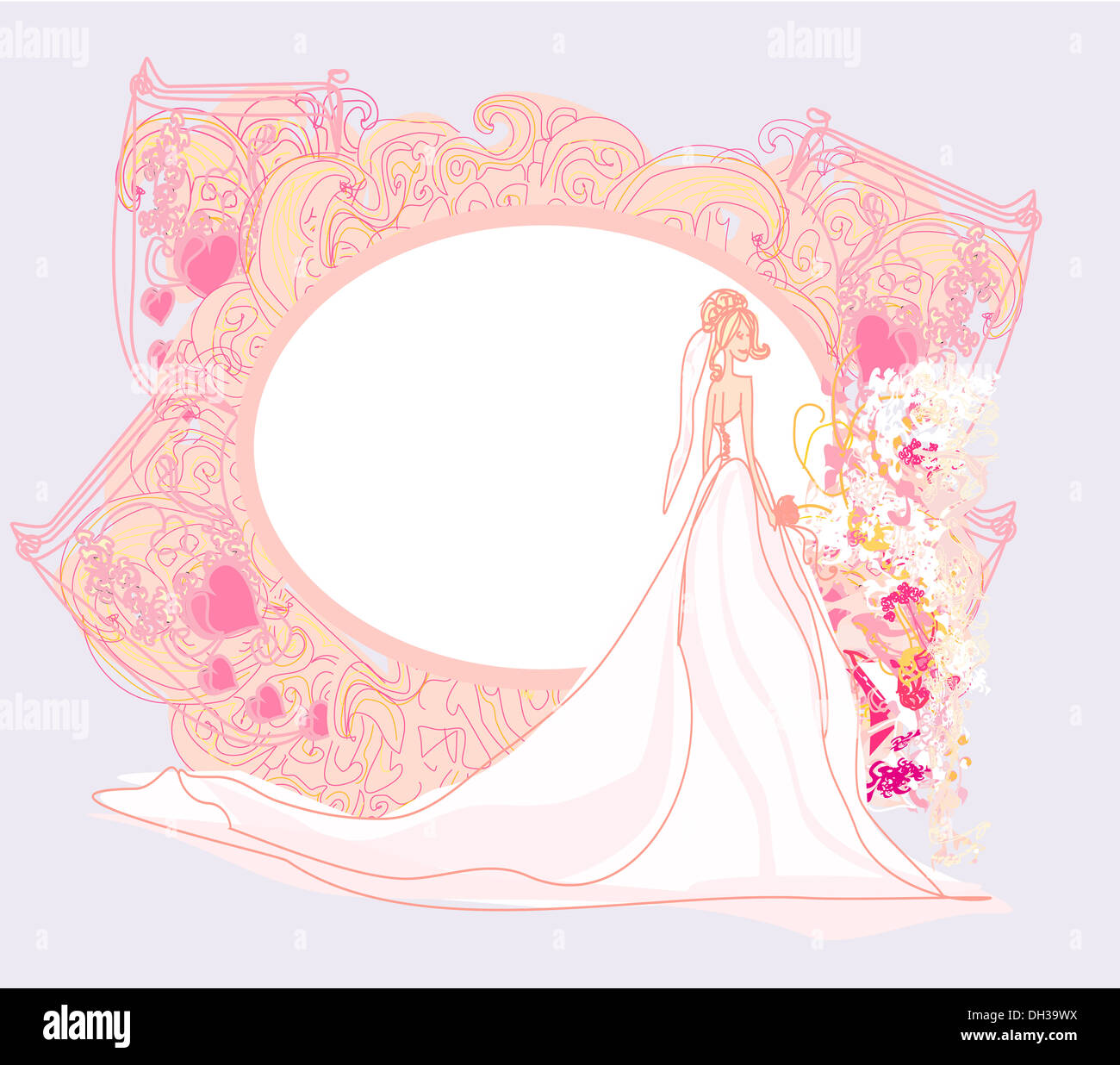 Beautiful bride card Stock Photo - Alamy