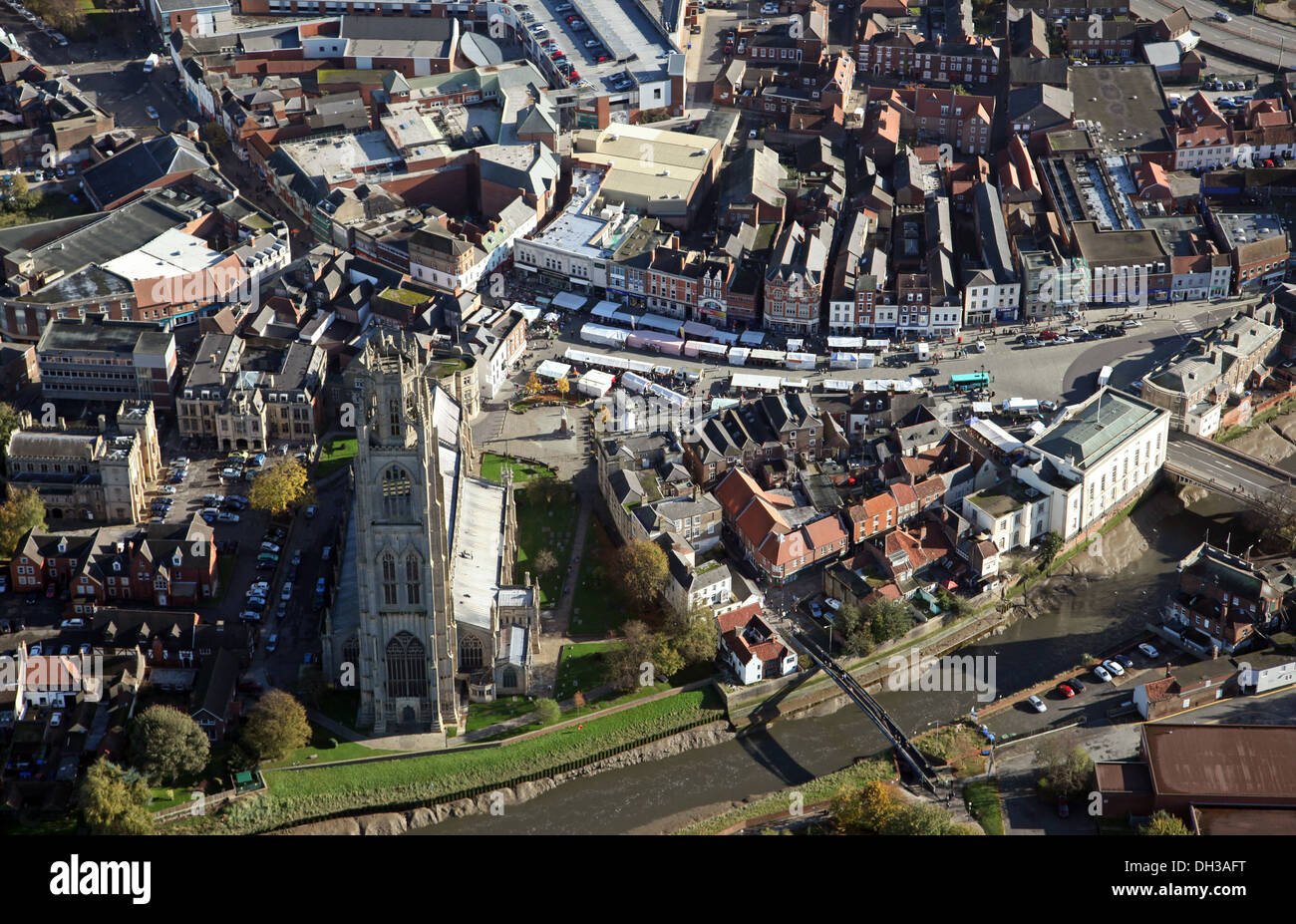 aerial view of Boston, Lincolnshire including the famous St Botolph's ...