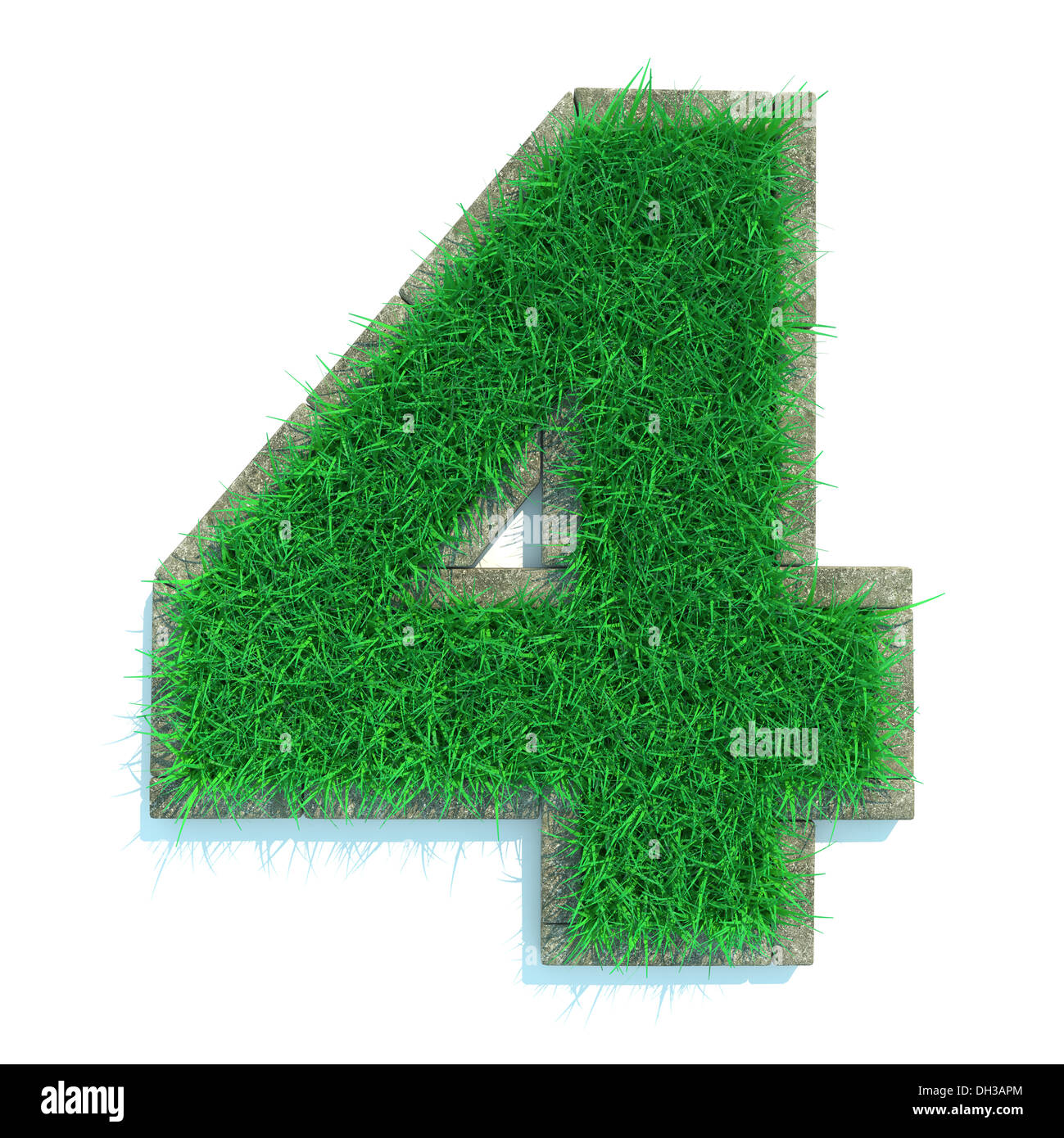 Grass number 3d render illustration Stock Photo - Alamy