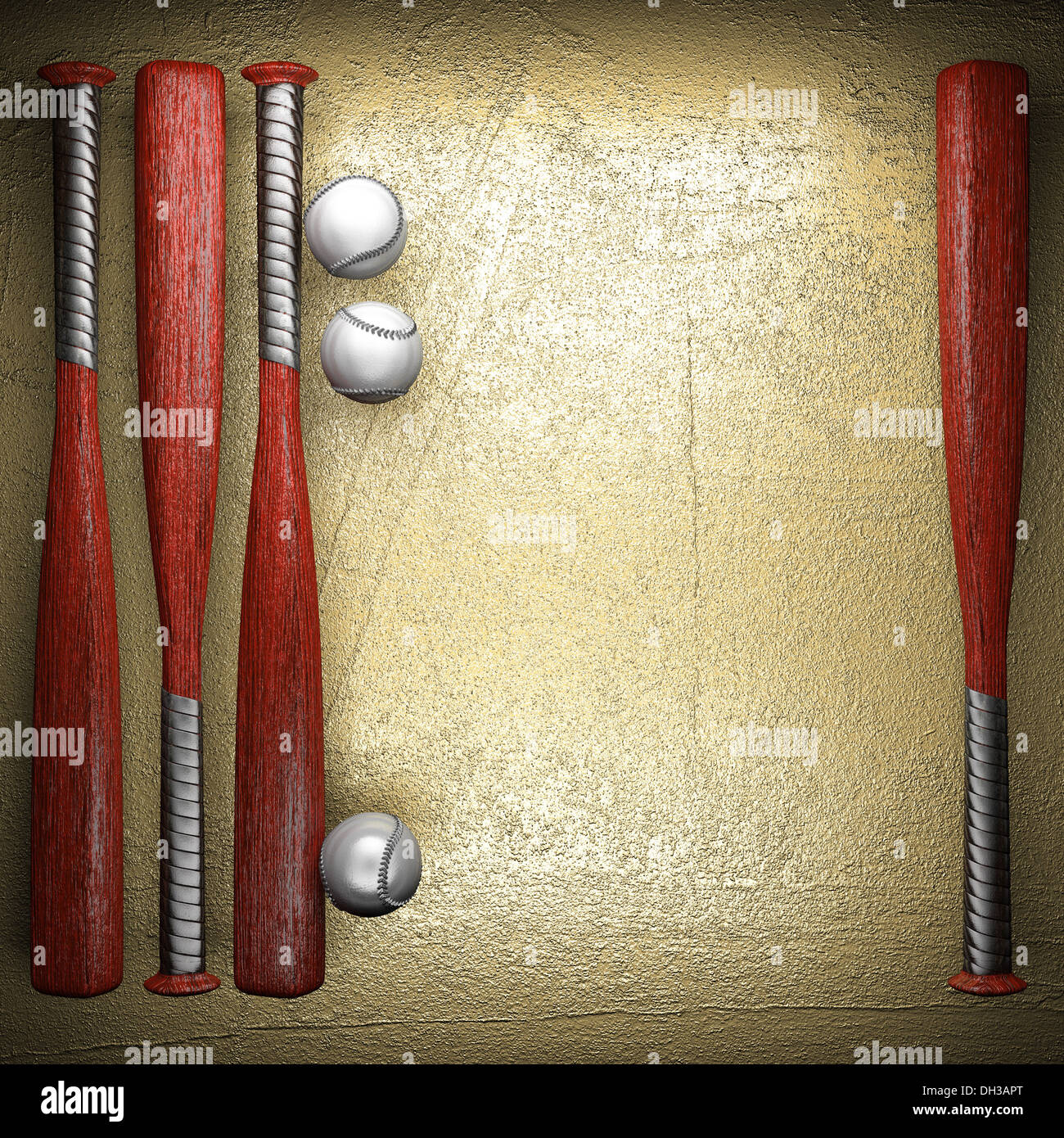 Baseball and golden wall background Stock Photo - Alamy