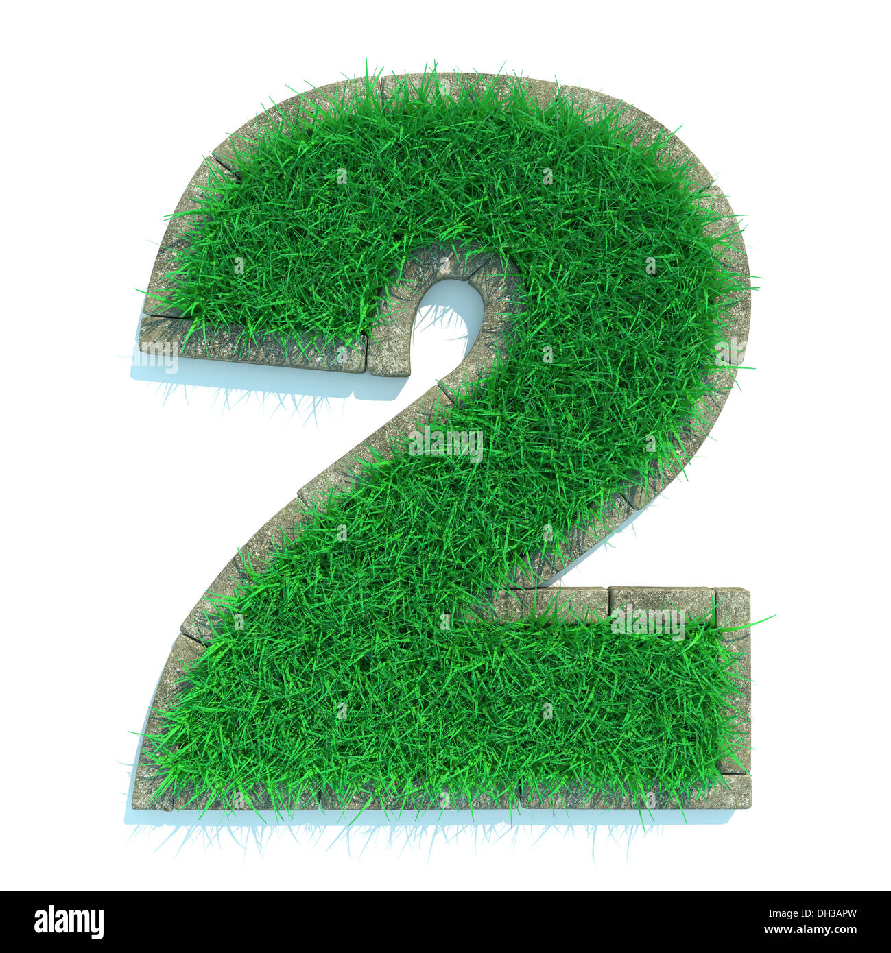 Grass number 3d render illustration Stock Photo - Alamy