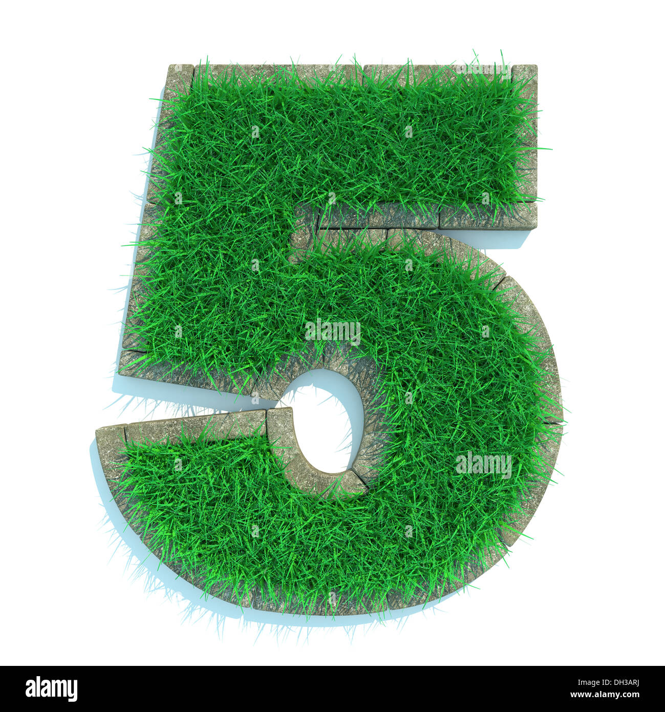 Grass number 3d render illustration Stock Photo - Alamy