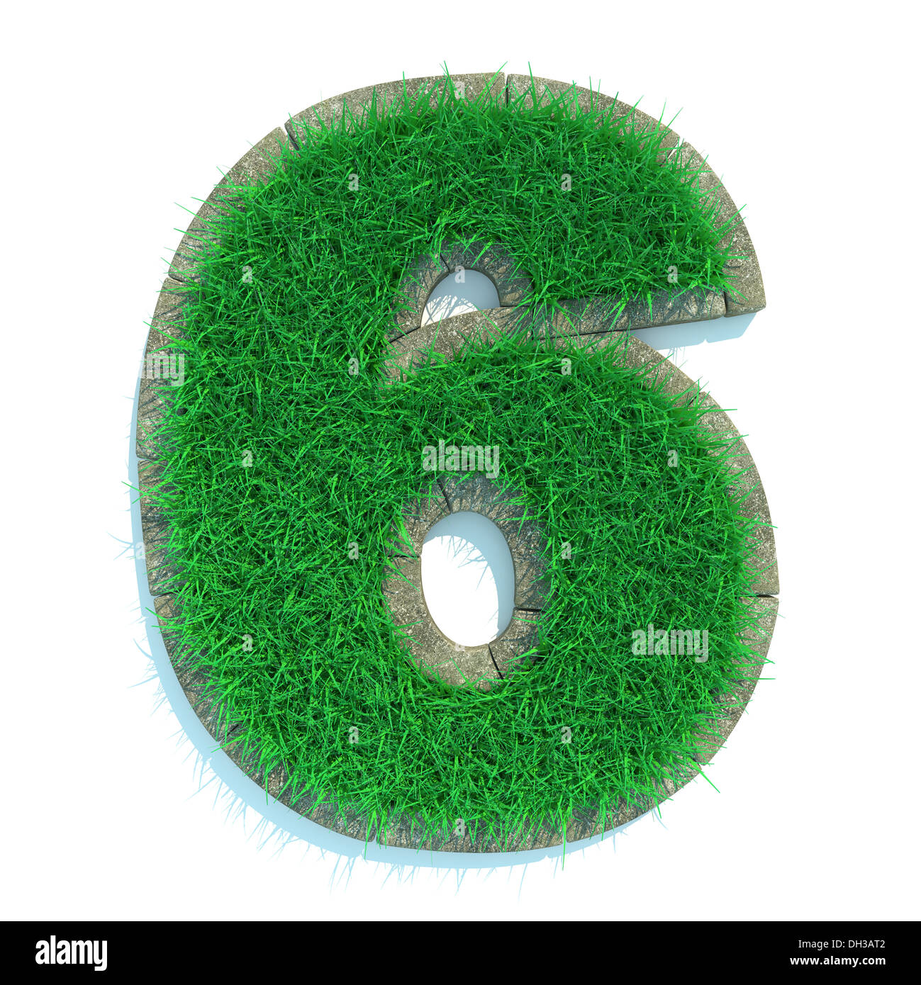 Grass number 3d render illustration Stock Photo - Alamy