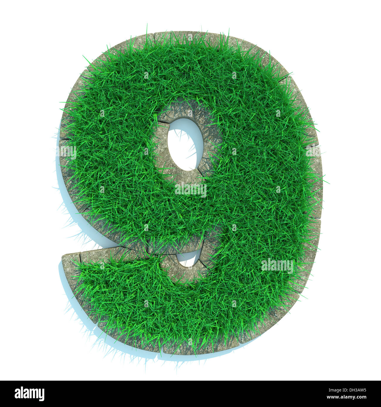 Grass number 3d render illustration Stock Photo - Alamy