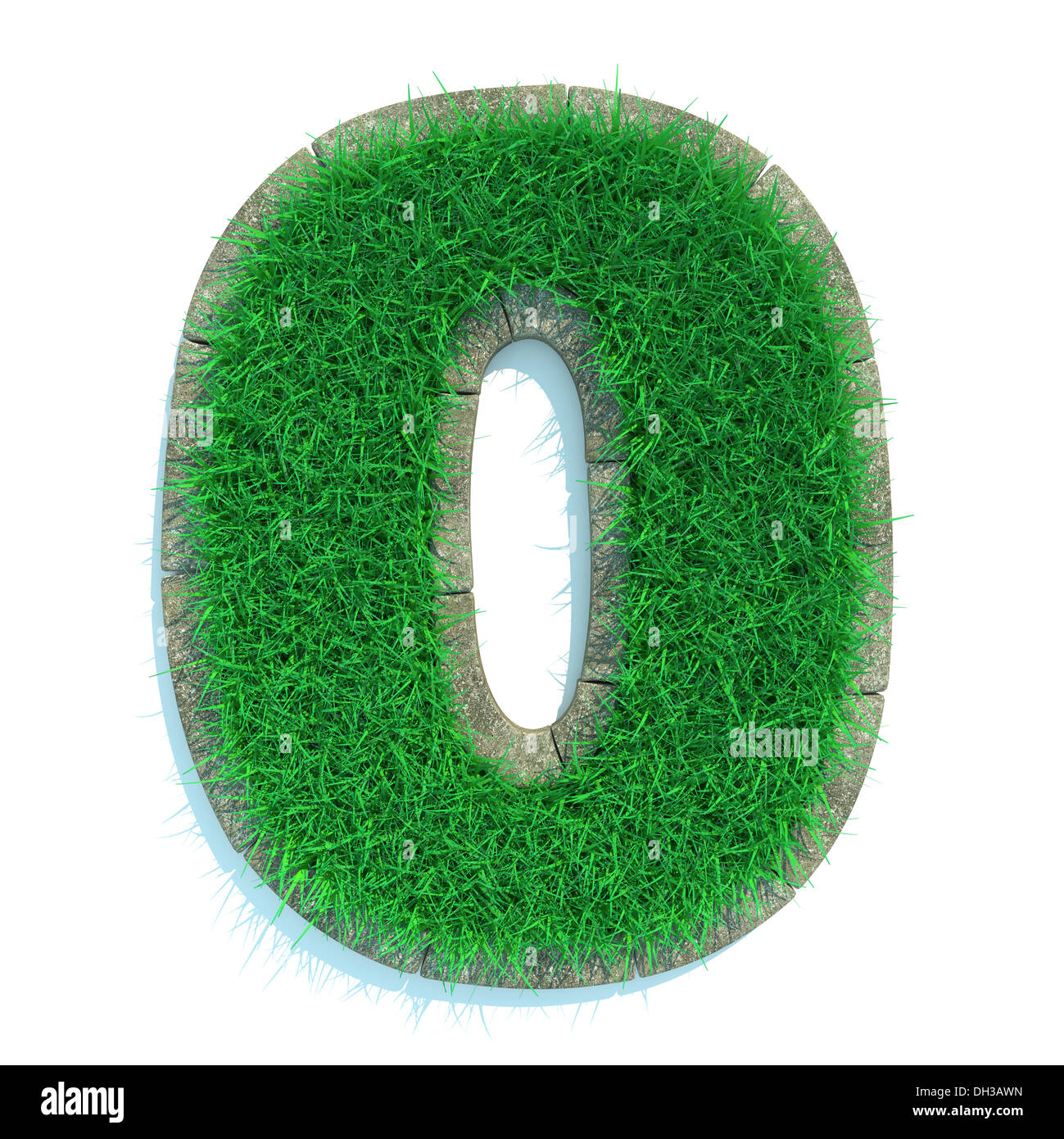 Grass number 3d render illustration Stock Photo - Alamy