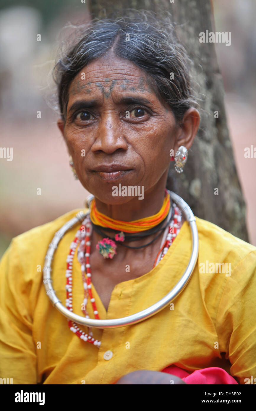 Baiga woman, Tribal Jewellery. Baiga Tribe, Chada village, Madhya ...