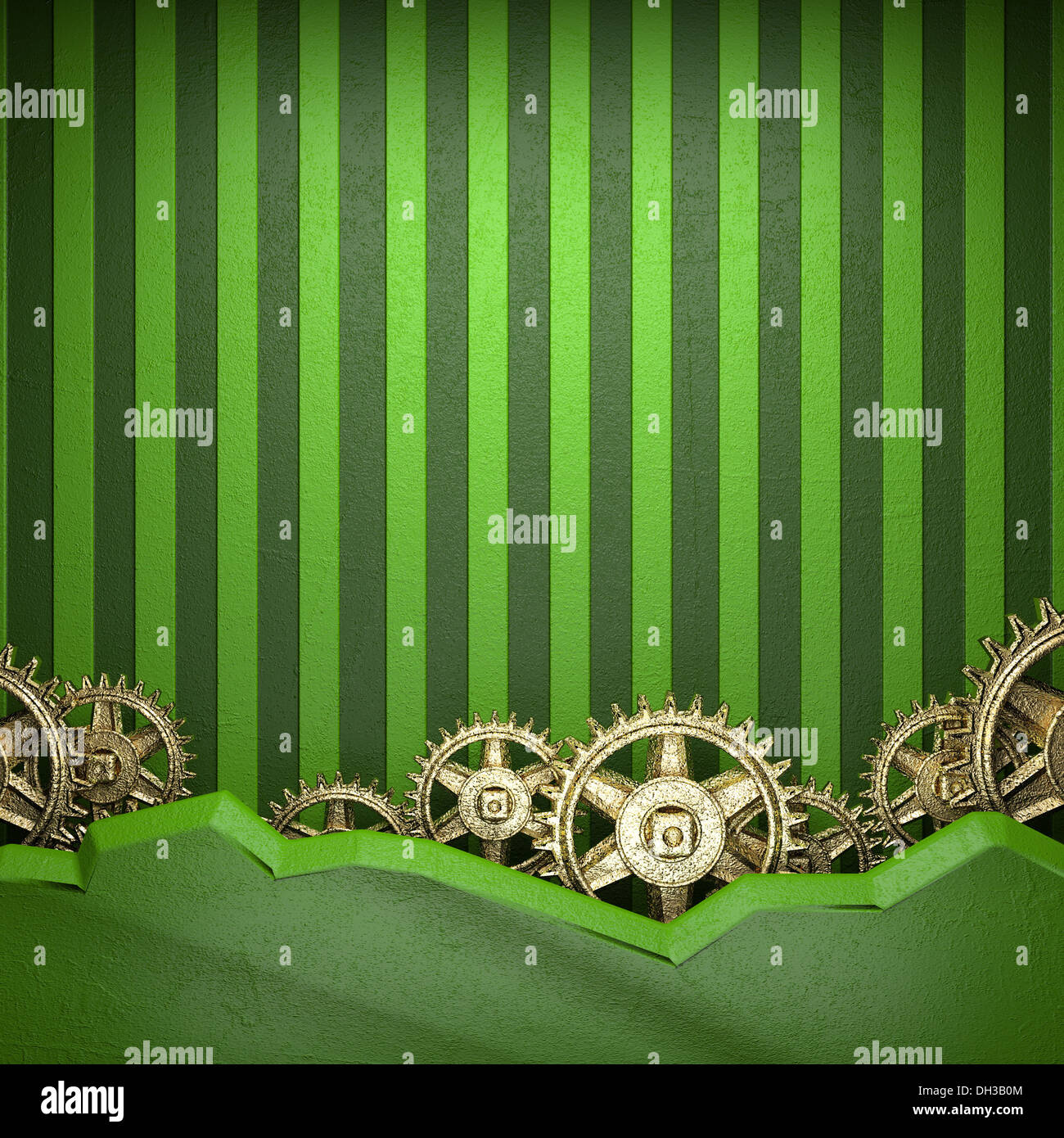 gear wheels on green background Stock Photo - Alamy