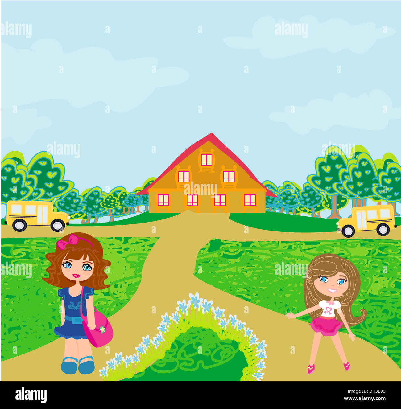 children going to school Stock Photo - Alamy