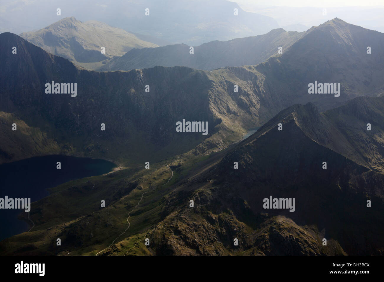 Aerial View of Snowdon Stock Photo - Alamy