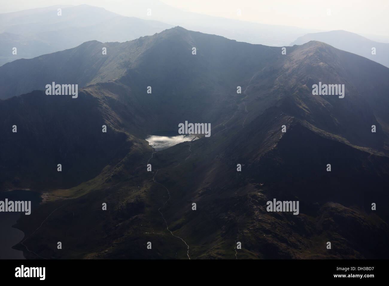 Aerial View of Snowdon Stock Photo - Alamy
