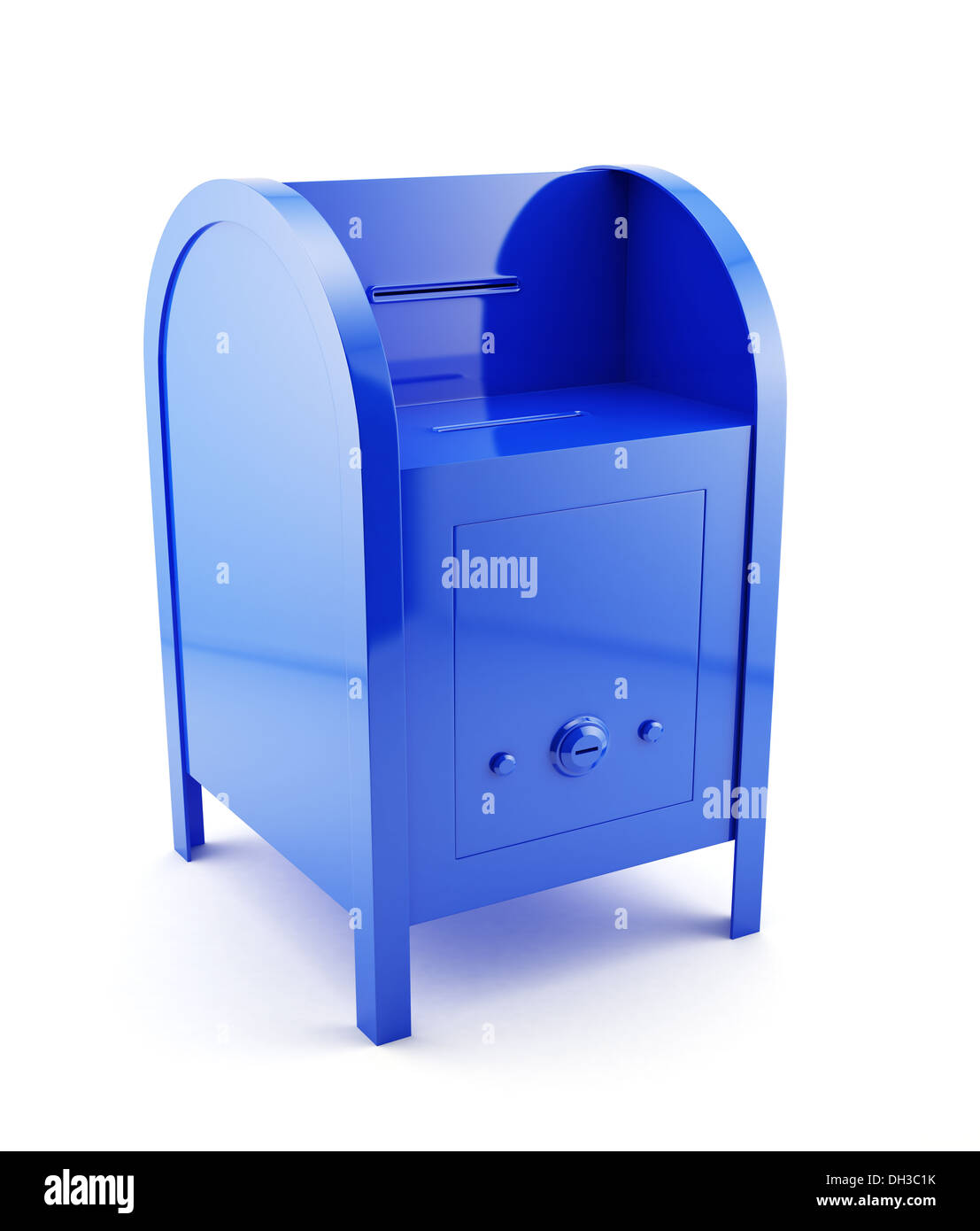 3d illustration of blue mailbox isolated Stock Photo - Alamy