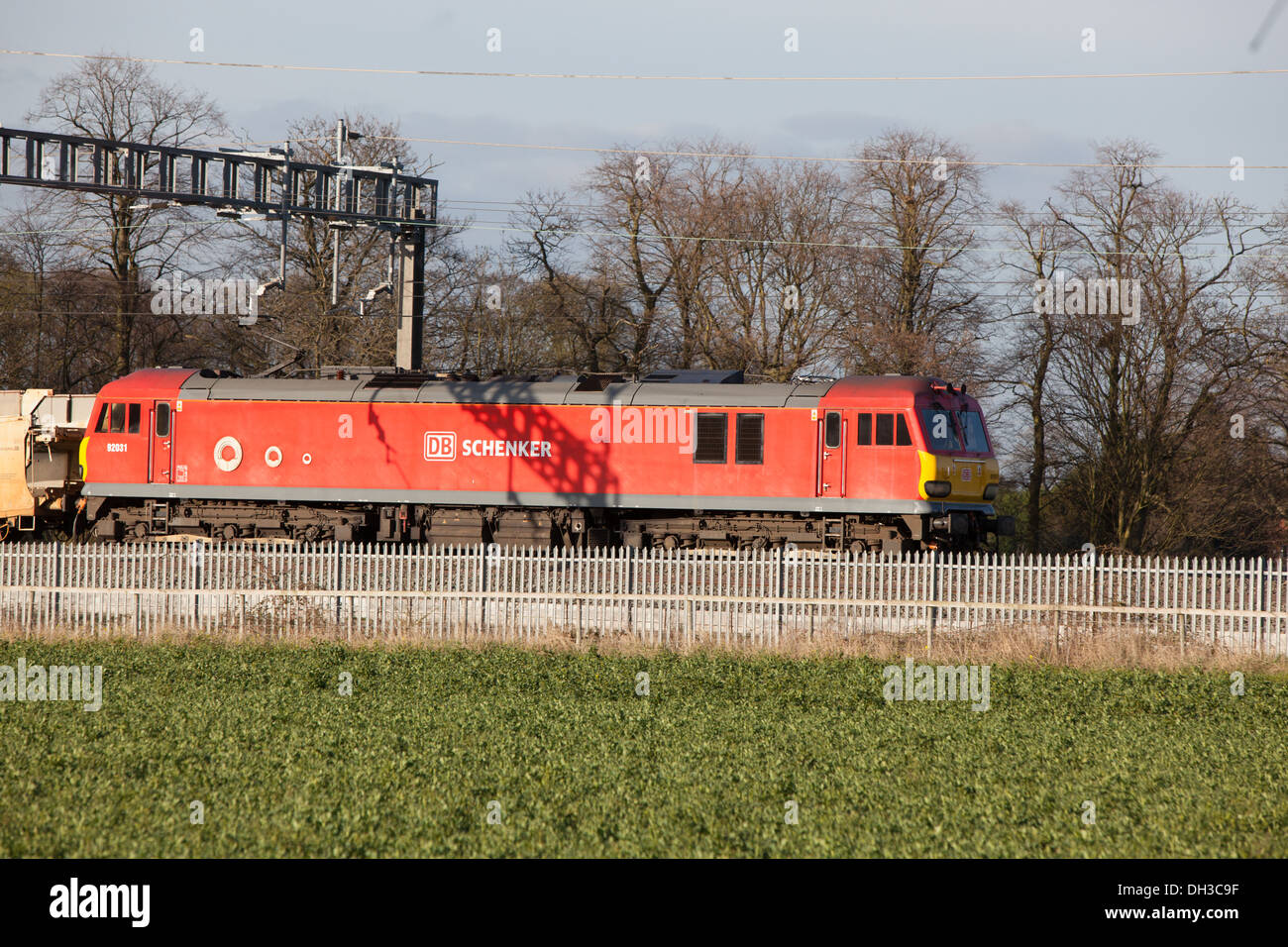 A DB Schenker freight train on the West Coast Main Line Stock Photo - Alamy
