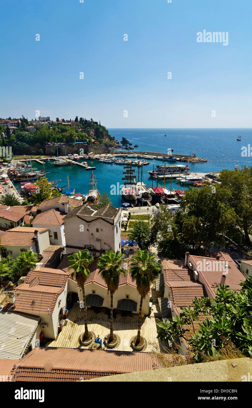 View of the harbour of Antalya, Turkish Riviera, Turkey, Asia Minor ...