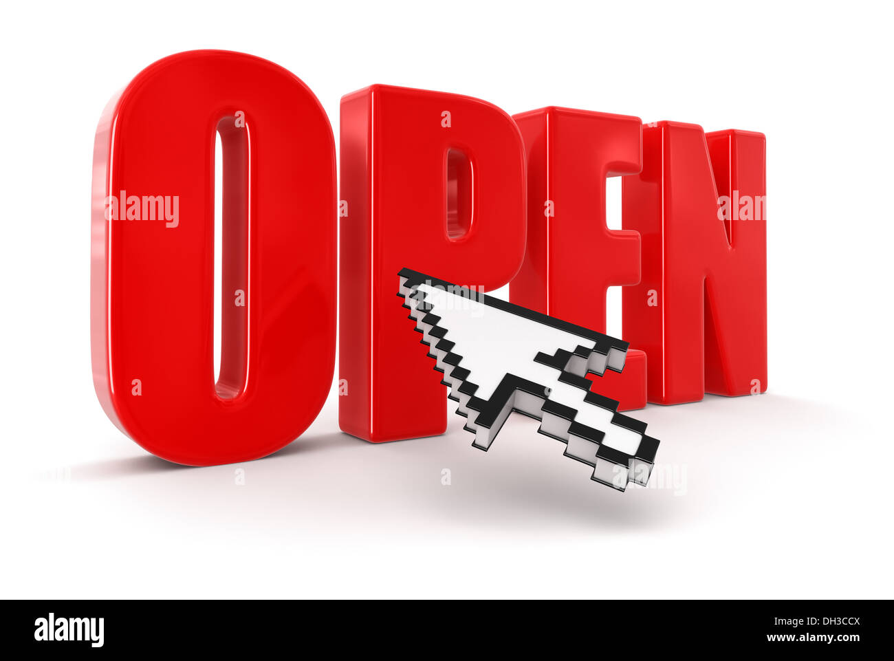Open and cursor (clipping path included Stock Photo - Alamy