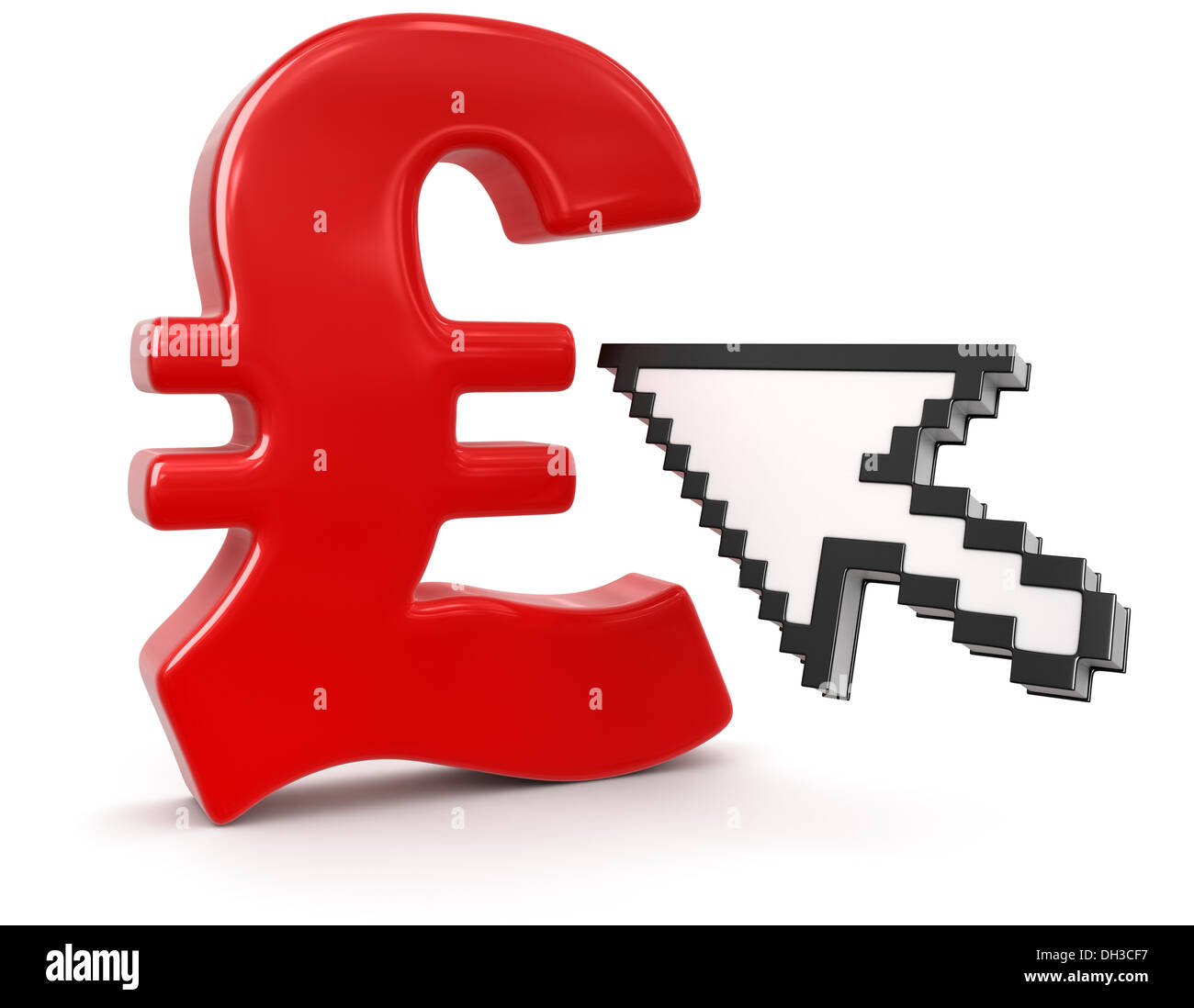 Cursor and Pound Sign (clipping path included Stock Photo - Alamy