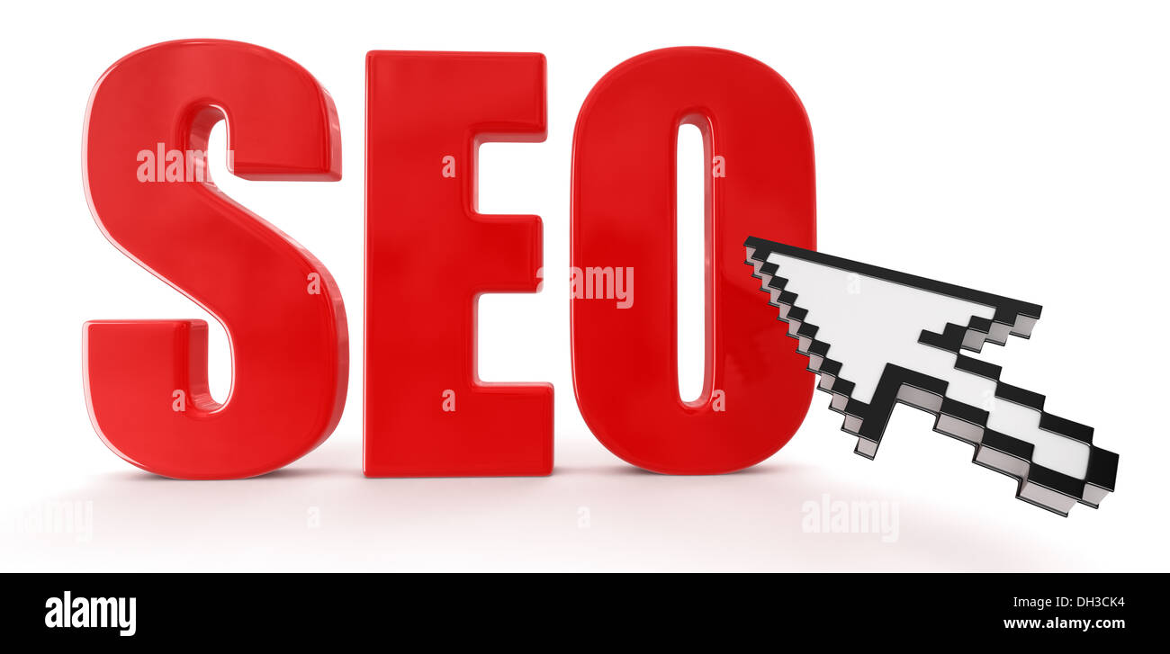 Cursor and SEO (clipping path included Stock Photo - Alamy