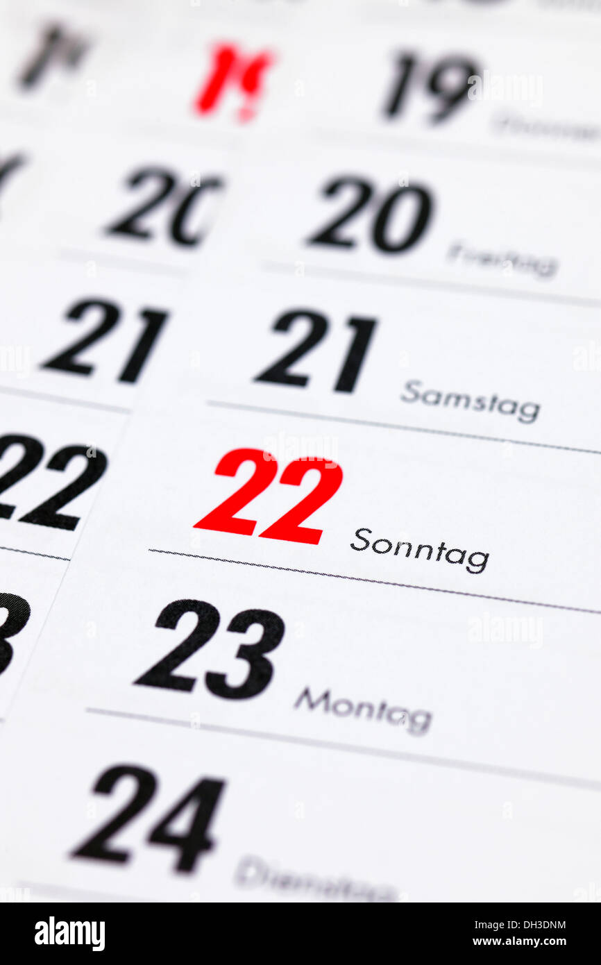 Weekend calendar hi-res stock photography and images - Alamy