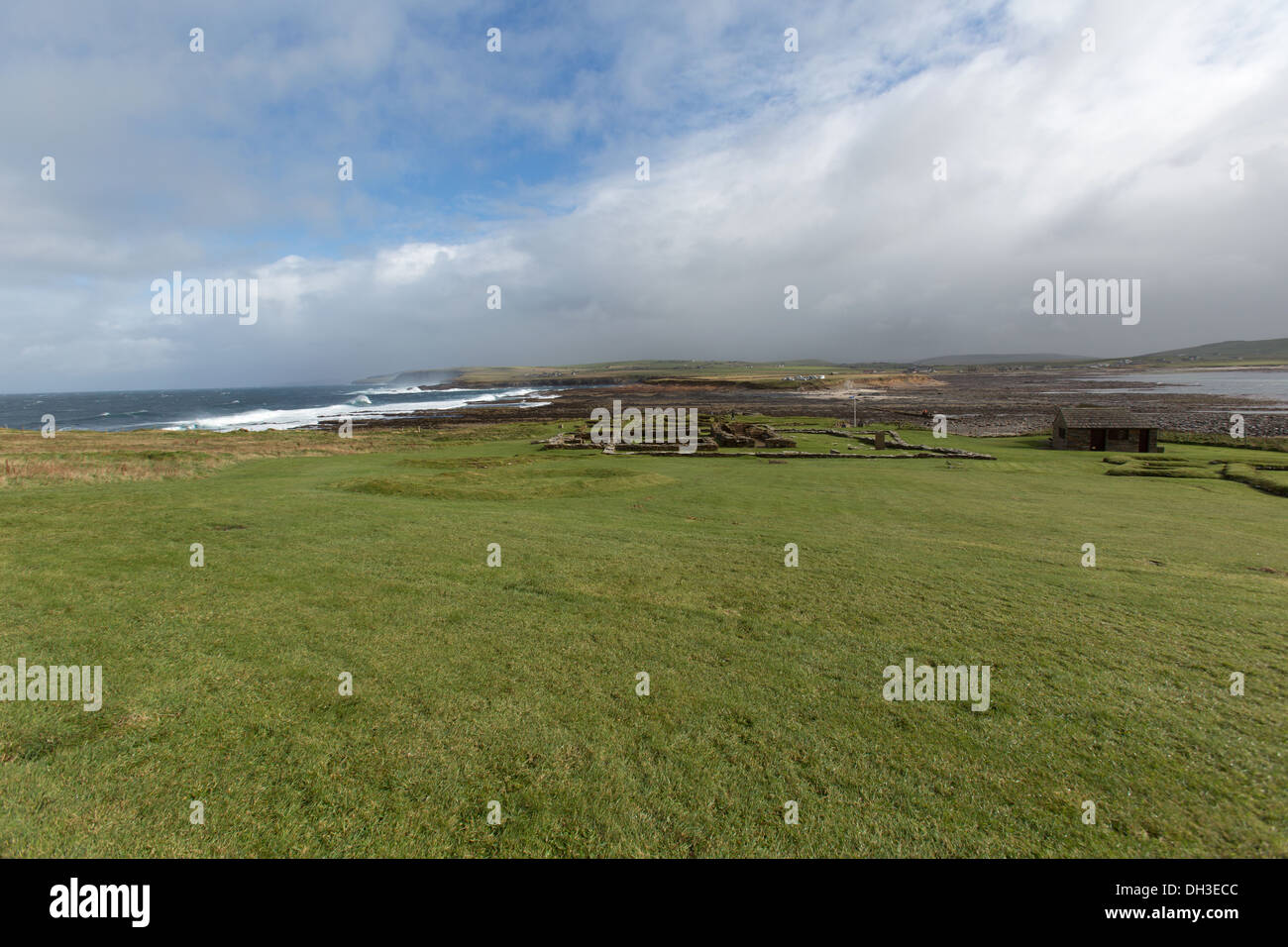 Islands of Orkney, Scotland. Picturesque view of the Burgh of Birsay ...