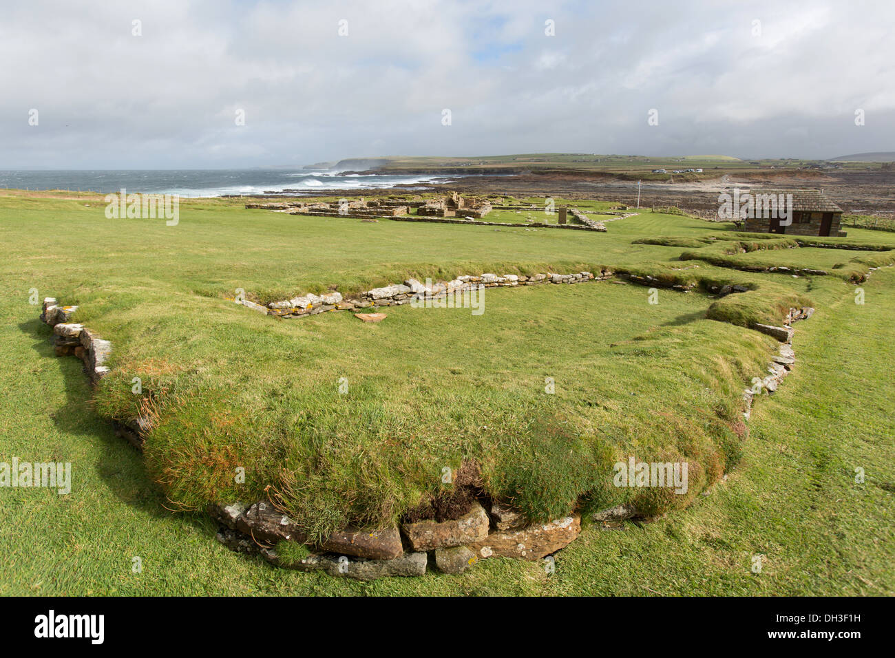Islands of Orkney, Scotland. Picturesque view of the Burgh of Birsay ...