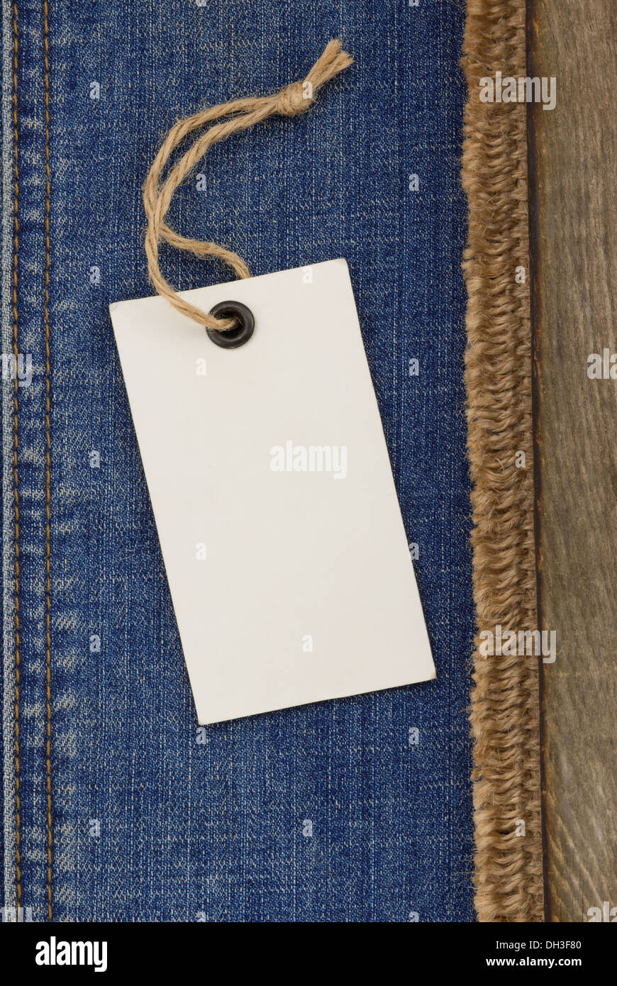 jeans and background of burlap hessian sacking Stock Photo - Alamy