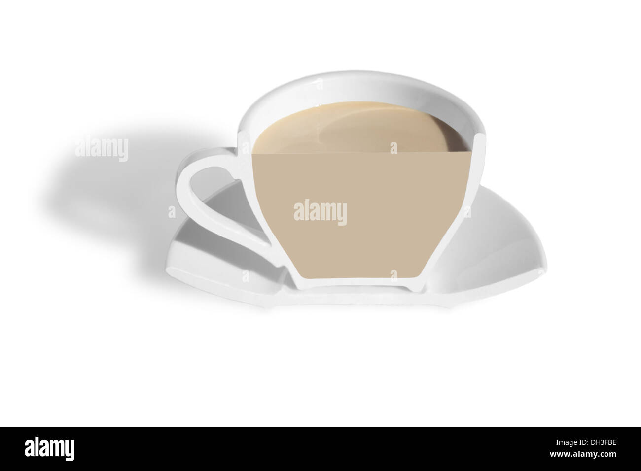 Half cup of milk Cut Out Stock Images & Pictures - Alamy