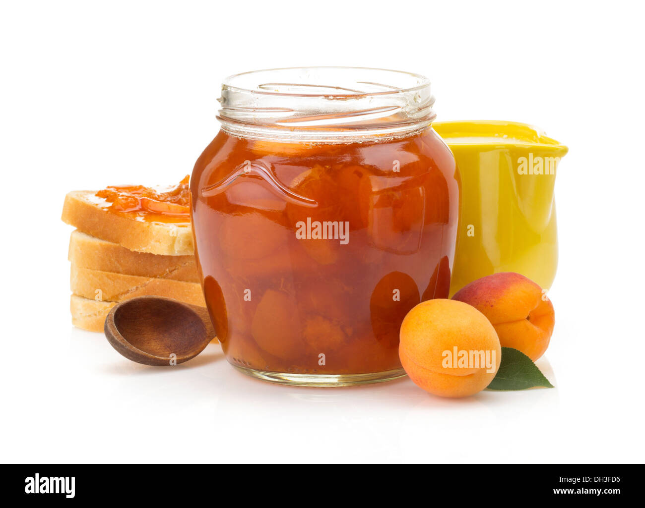 Apricot jam spoon Cut Out Stock Images & Pictures - Alamy