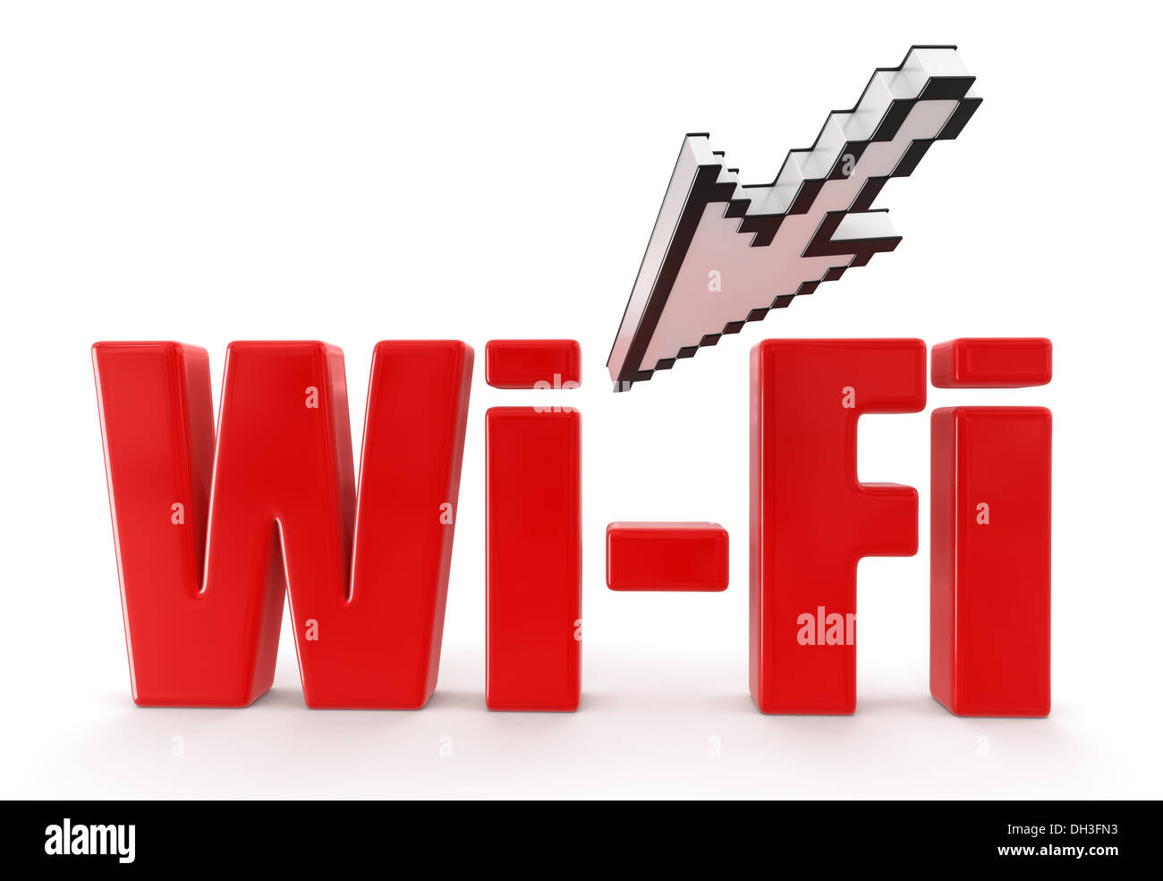 Wi-Fi and cursor (clipping path included Stock Photo - Alamy