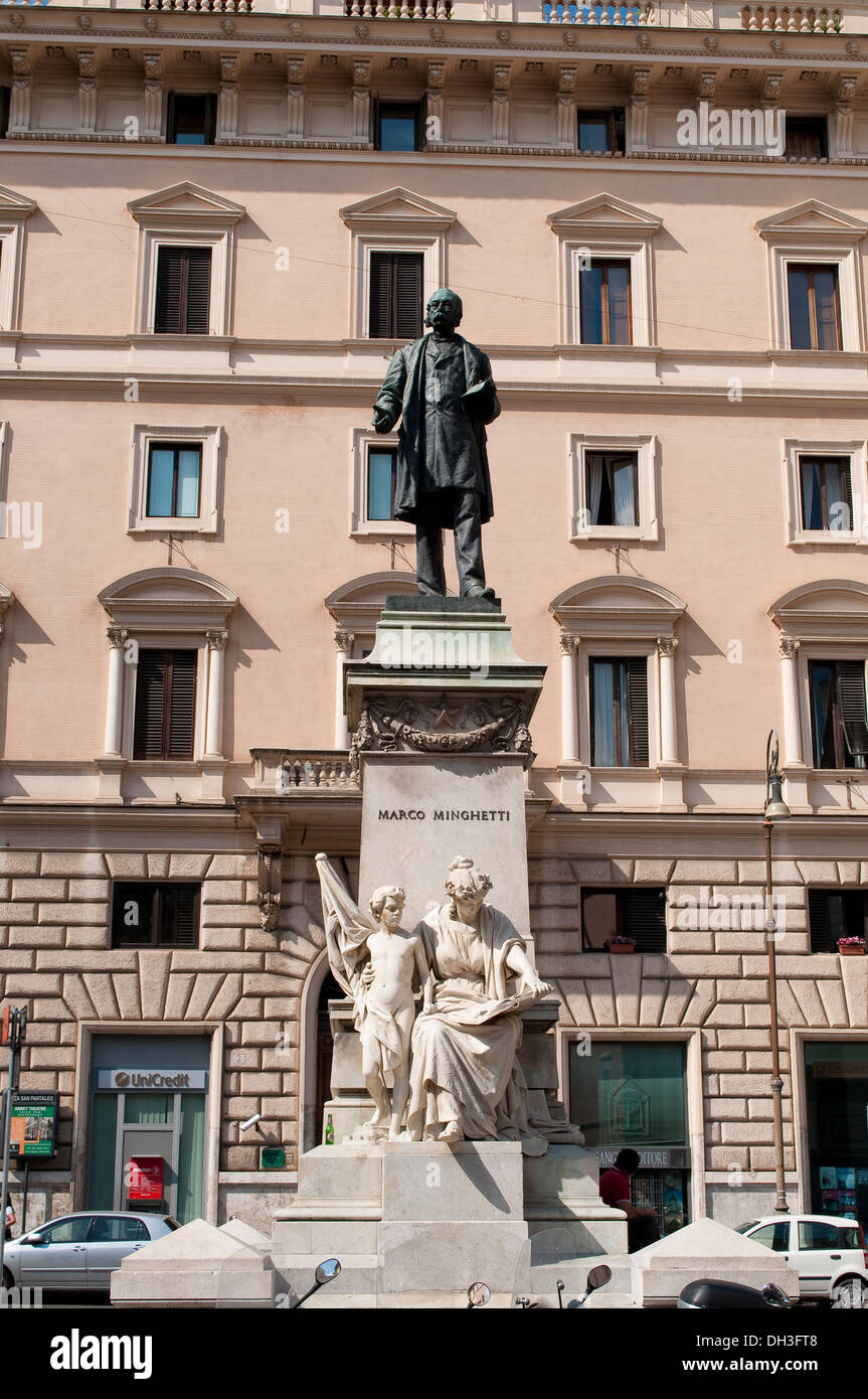 Statue of Marco Minghetti, Piazza di San Pantaleo, Rome, Italy Stock ...
